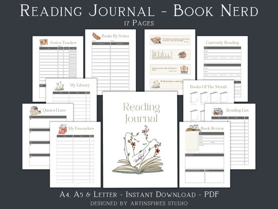 Boho Reading Tracker Printable Book Planner Reading Planner - Etsy