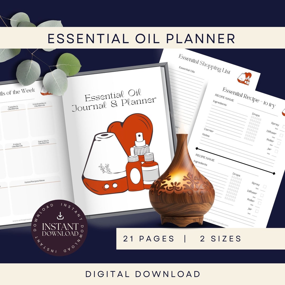 Essential Oil Planner, Essential Oil Journal, Essential Oil Recipes ...