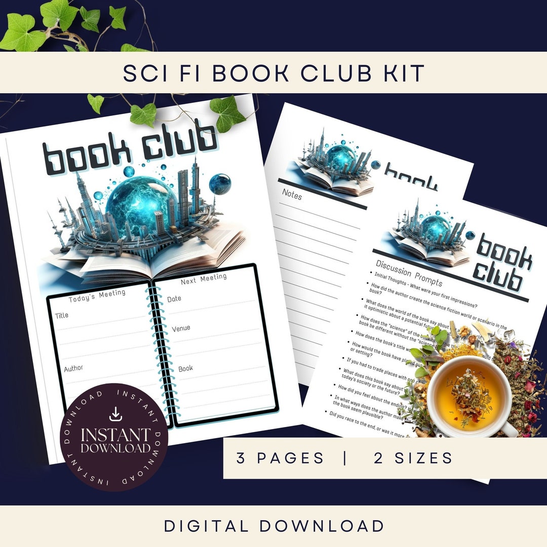 Sci Fi Book Club Printable, Science Fiction Discussions, INSTANT ...
