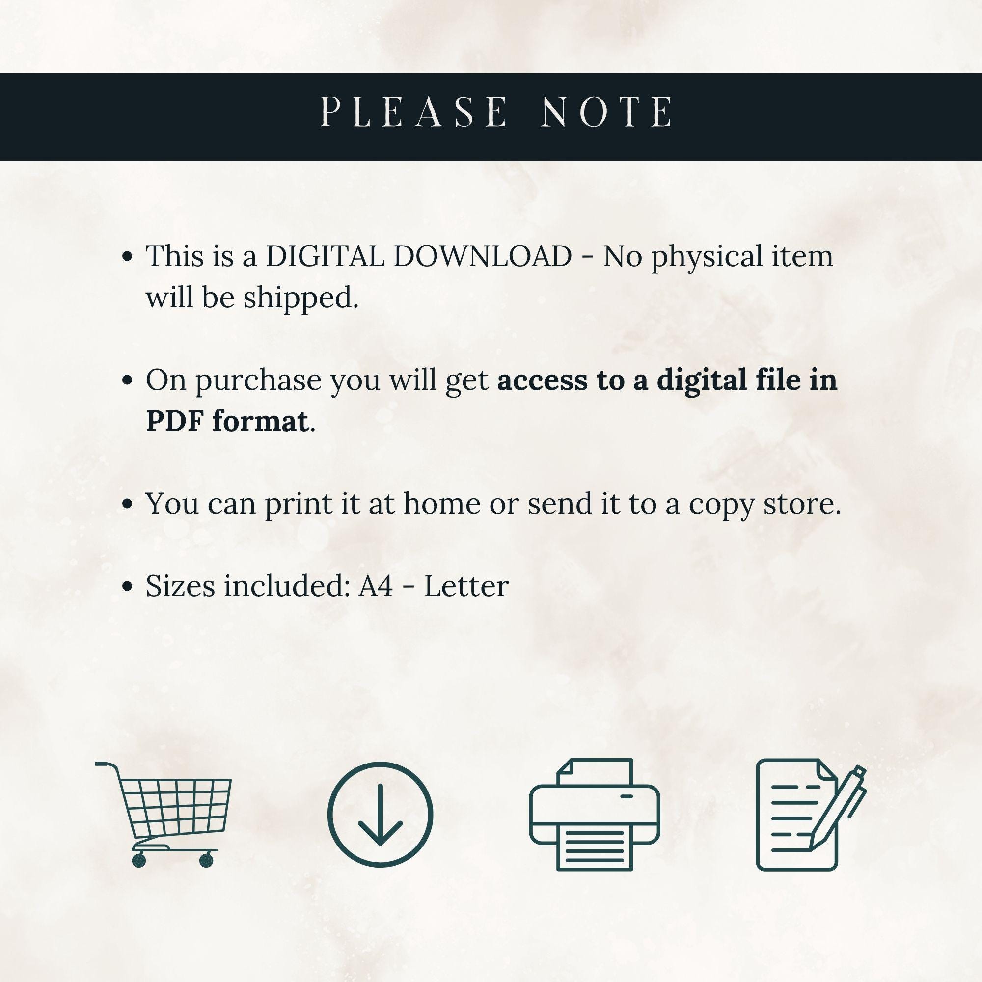 Book Wish List Printable, INSTANT DOWNLOAD, Book Club Kit Journal ...