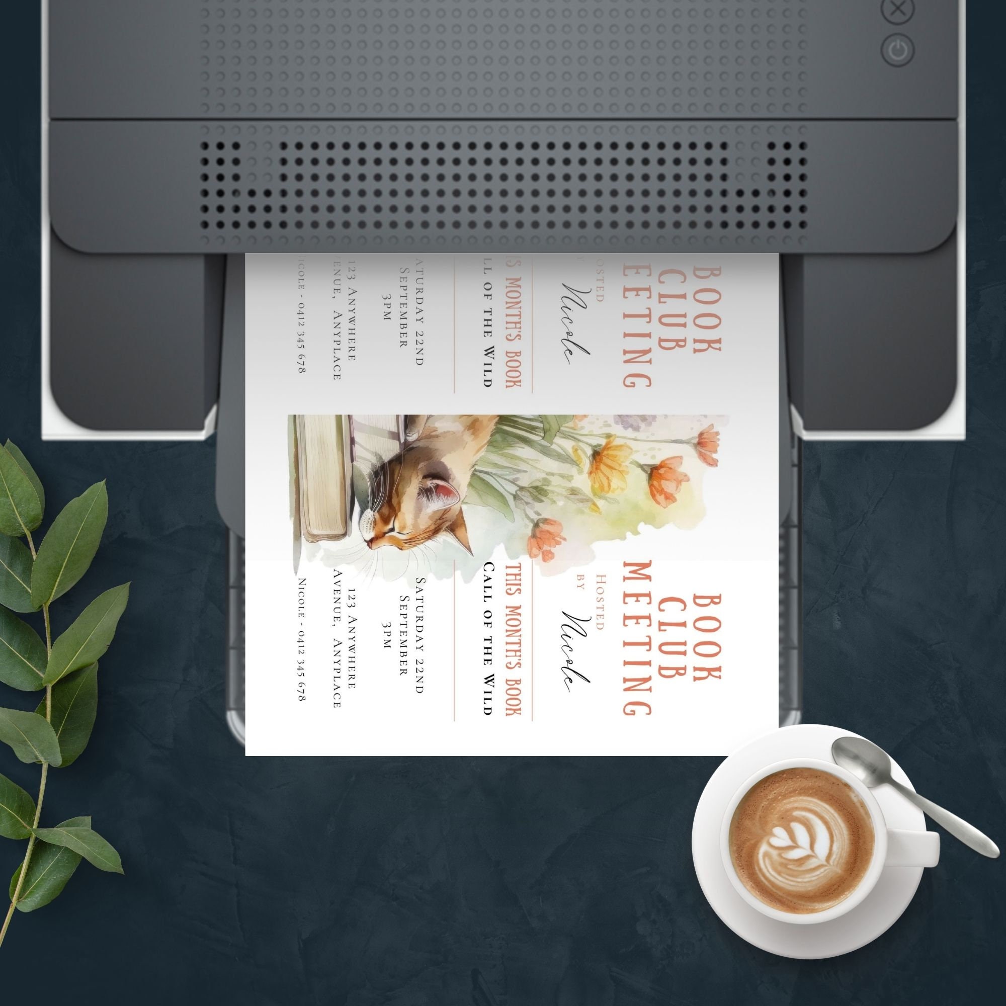 Book Club Invitation Template, CANVA, Editable Invite, Meeting ...