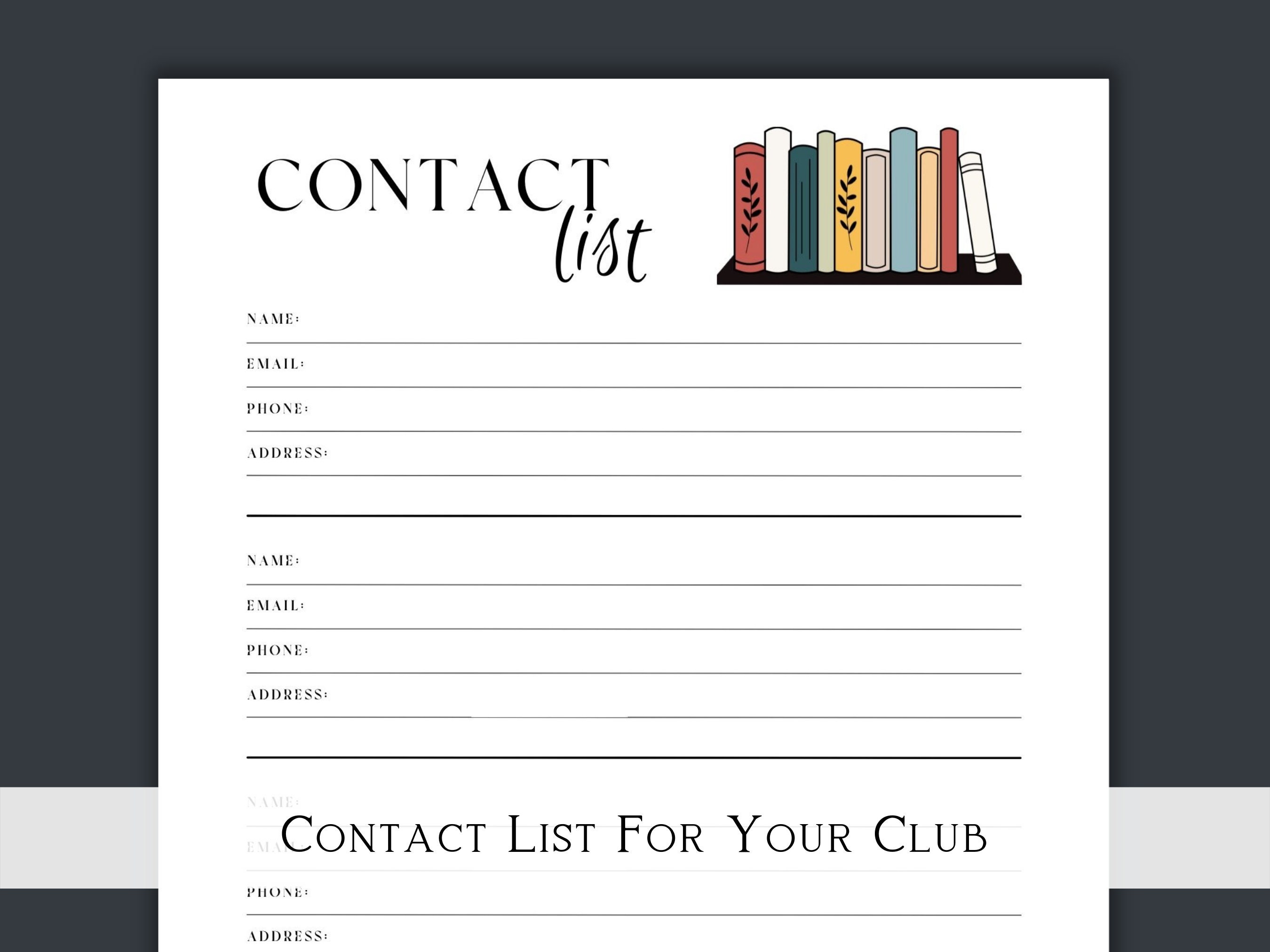 Book Club Save the Date, Book Club Kit, Book Club Printables, Book Club ...