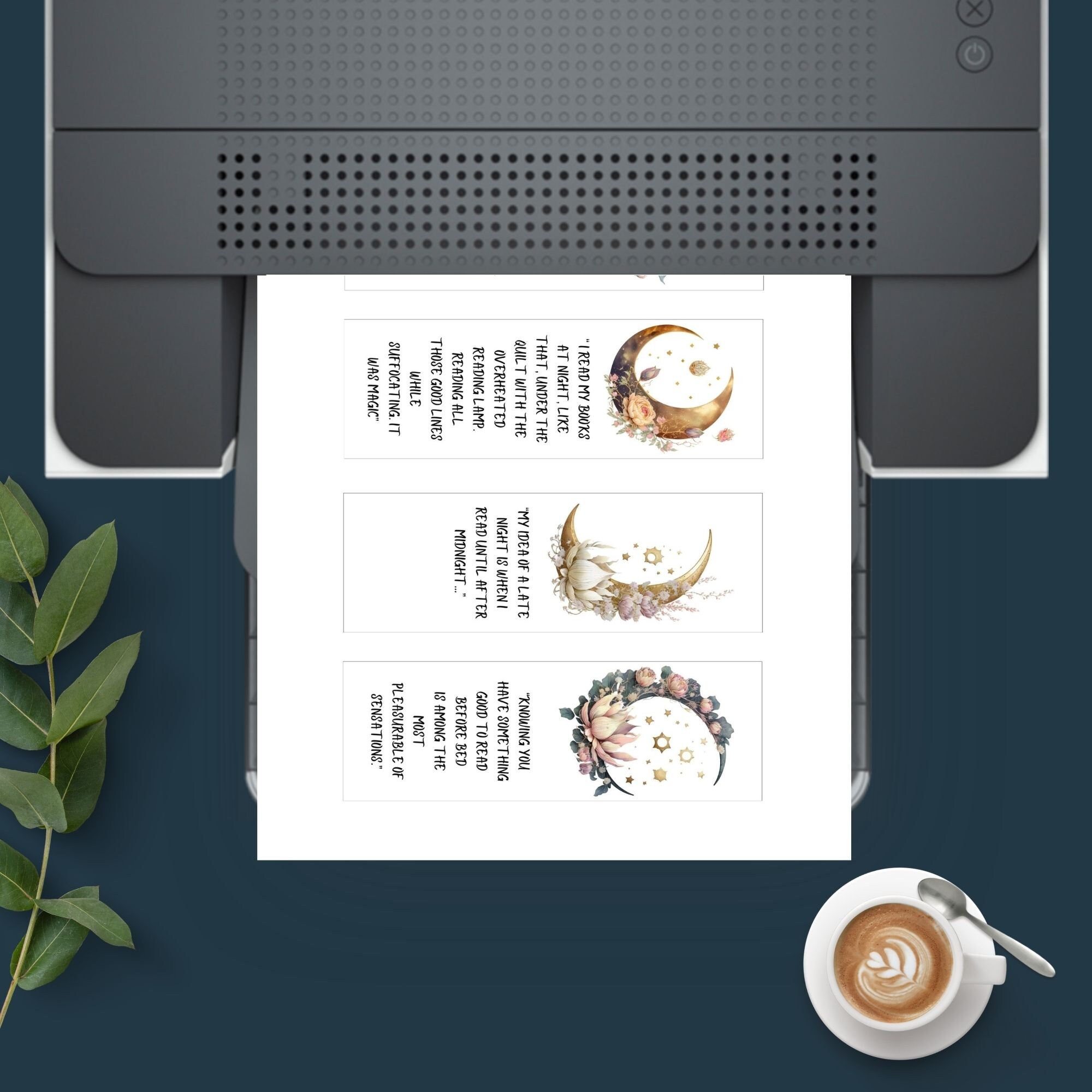 Illustrated Moon Bookmarks INSTANT DOWNLOAD Printable - Etsy