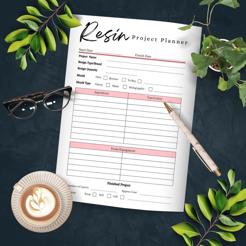 Resin Project Printable Resin Planner PDF Resin Printable - Etsy