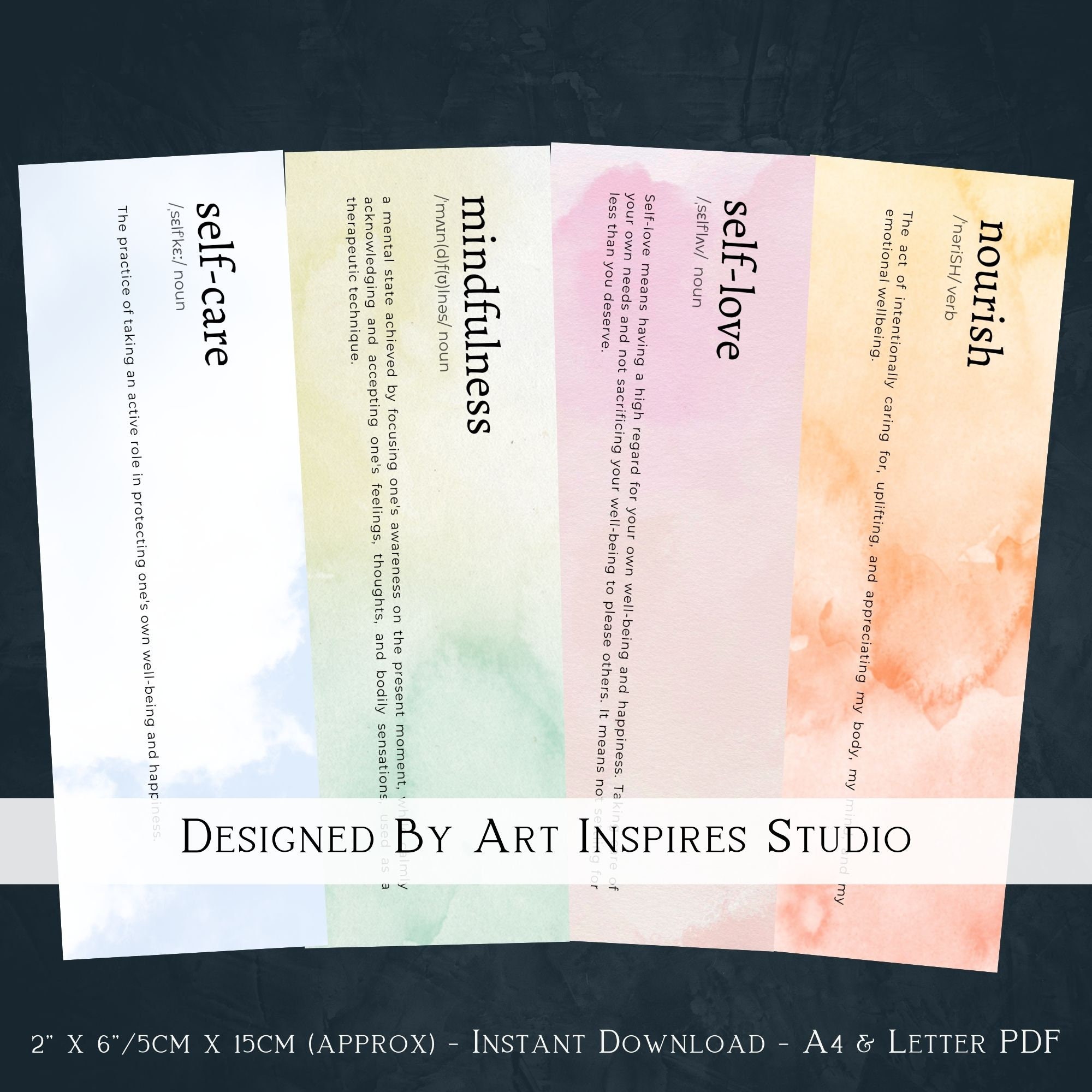 Self Care Printable Bookmarks, INSTANT DOWNLOAD, Printable Book Gift ...