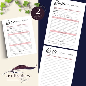 Resin Project Printable, Resin Planner PDF, Resin Printable, Craft ...