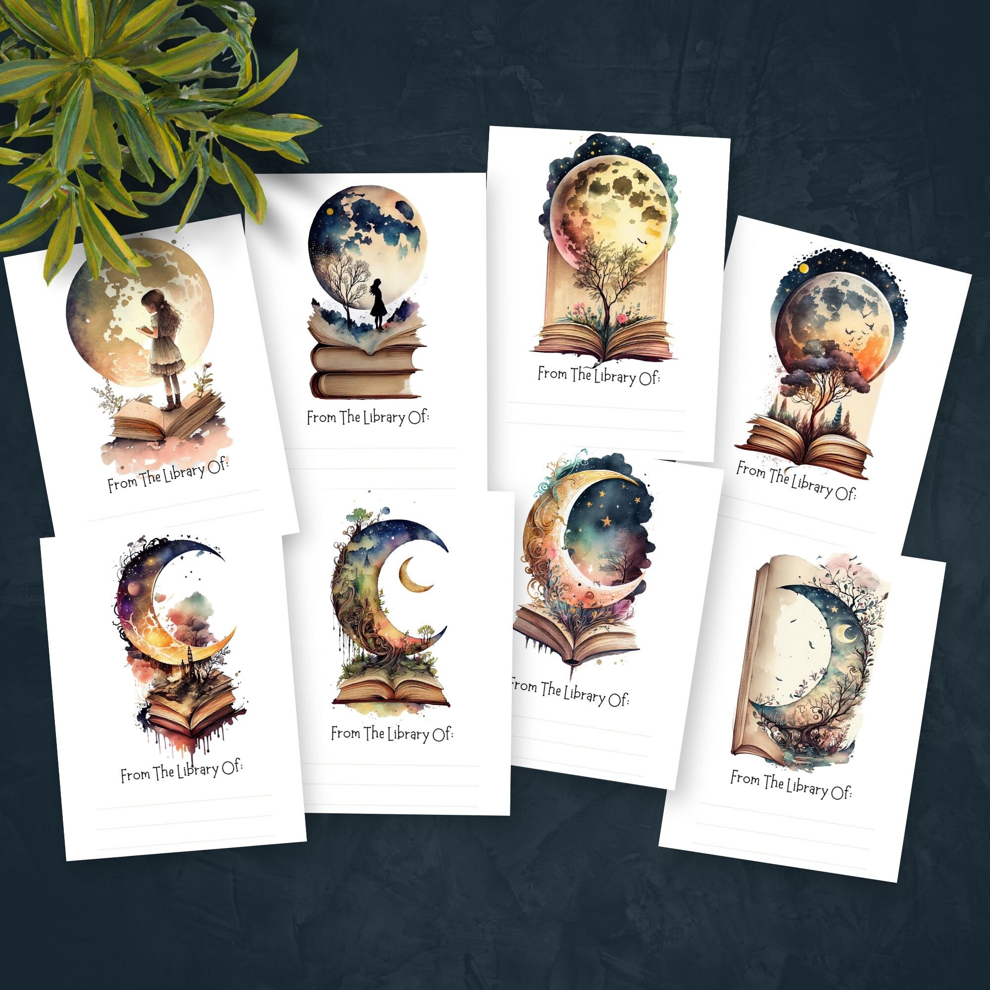 Out of This World Bookplates, INSTANT DOWNLOAD, Printable Bookplates ...