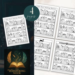 Bookshelf Reading Tracker, INSTANT DOWNLOAD, Bookshelf Reading Log ...