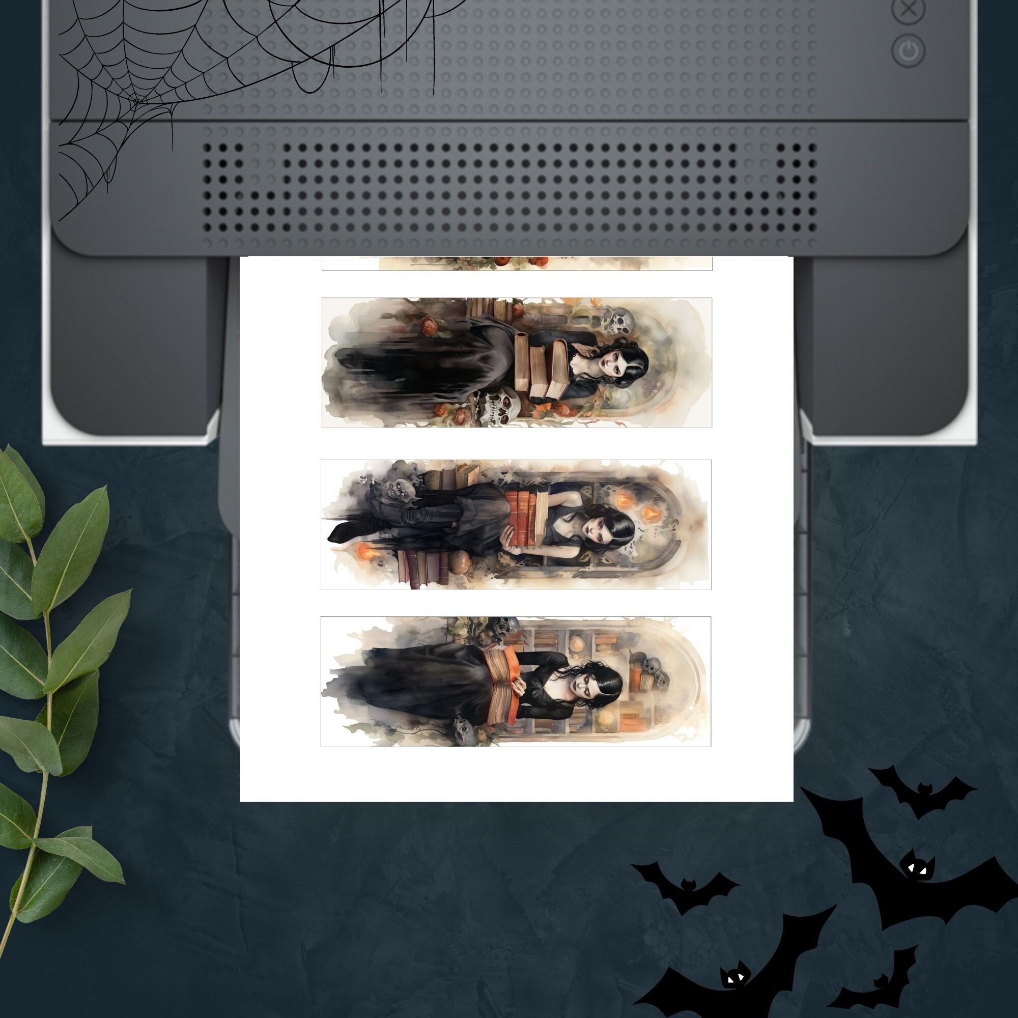 Gothic Book Pile Bookmarks INSTANT DOWNLOAD, Book Lovers Gift ...