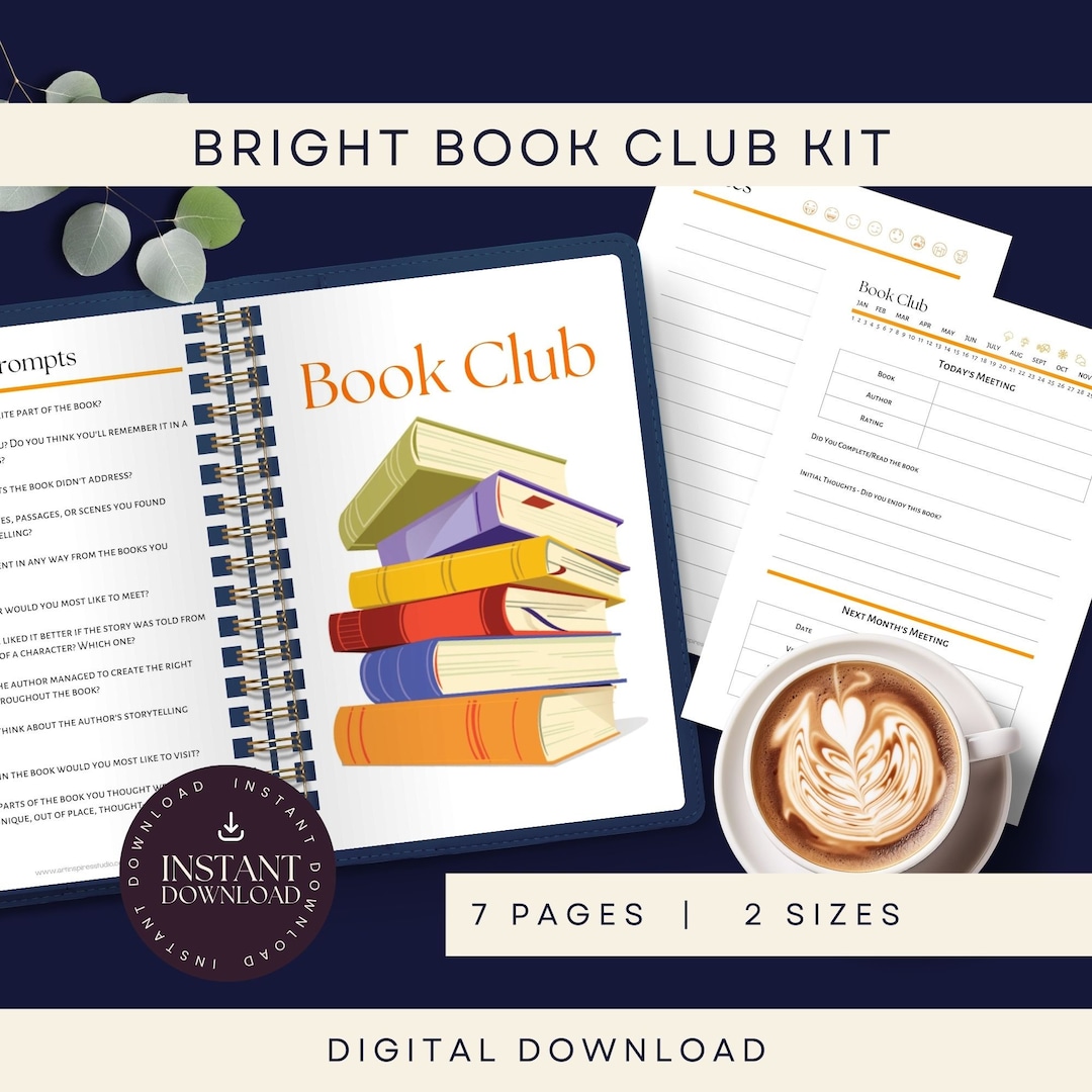 Printable Book Club Planner, Book Club Discussion, Book Review, Reading ...
