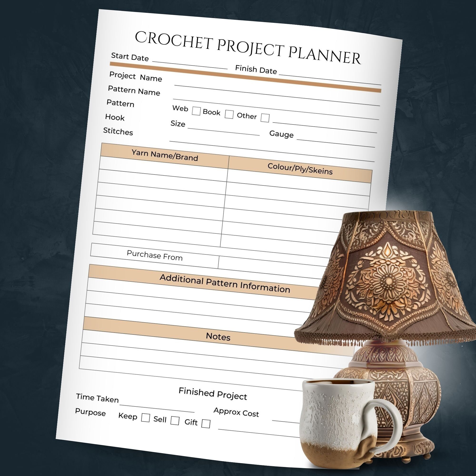 Yarn Balls Crochet Planner Kit, INSTANT DOWNLOAD, Crochet Journal PDF ...