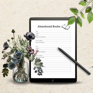 Abandoned Books Log, DNF Book PDF, Reading Journal, Unfinished Reads ...