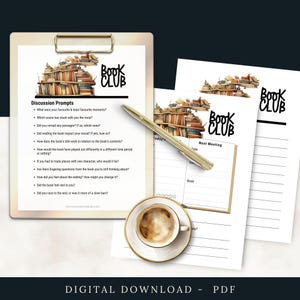 Book Club Kit, INSTANT DOWNLOAD, Reading Group Resources, Printable ...
