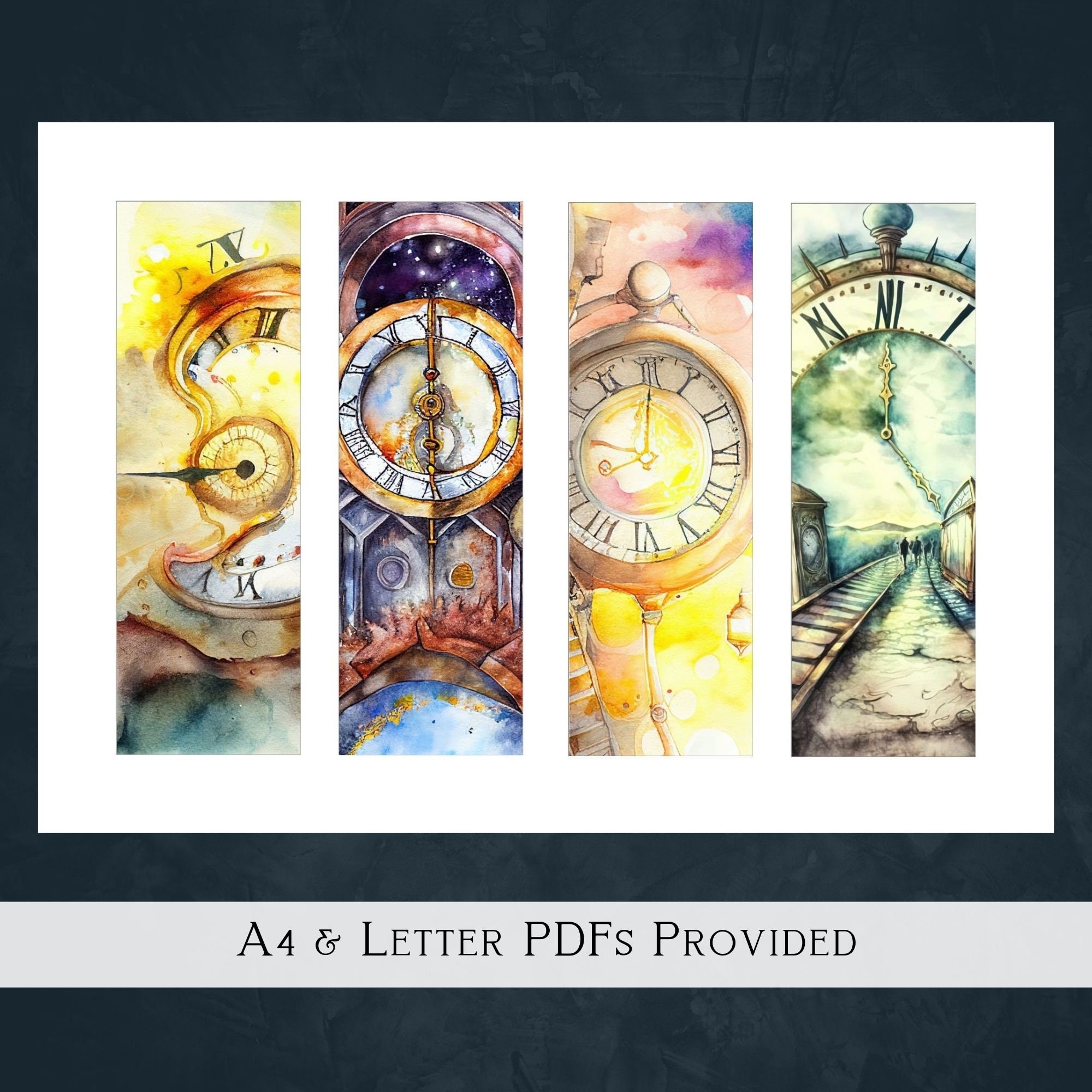 Printable Clock Bookmarks, INSTANT DOWNLOAD, Printable Bookmark, Book ...
