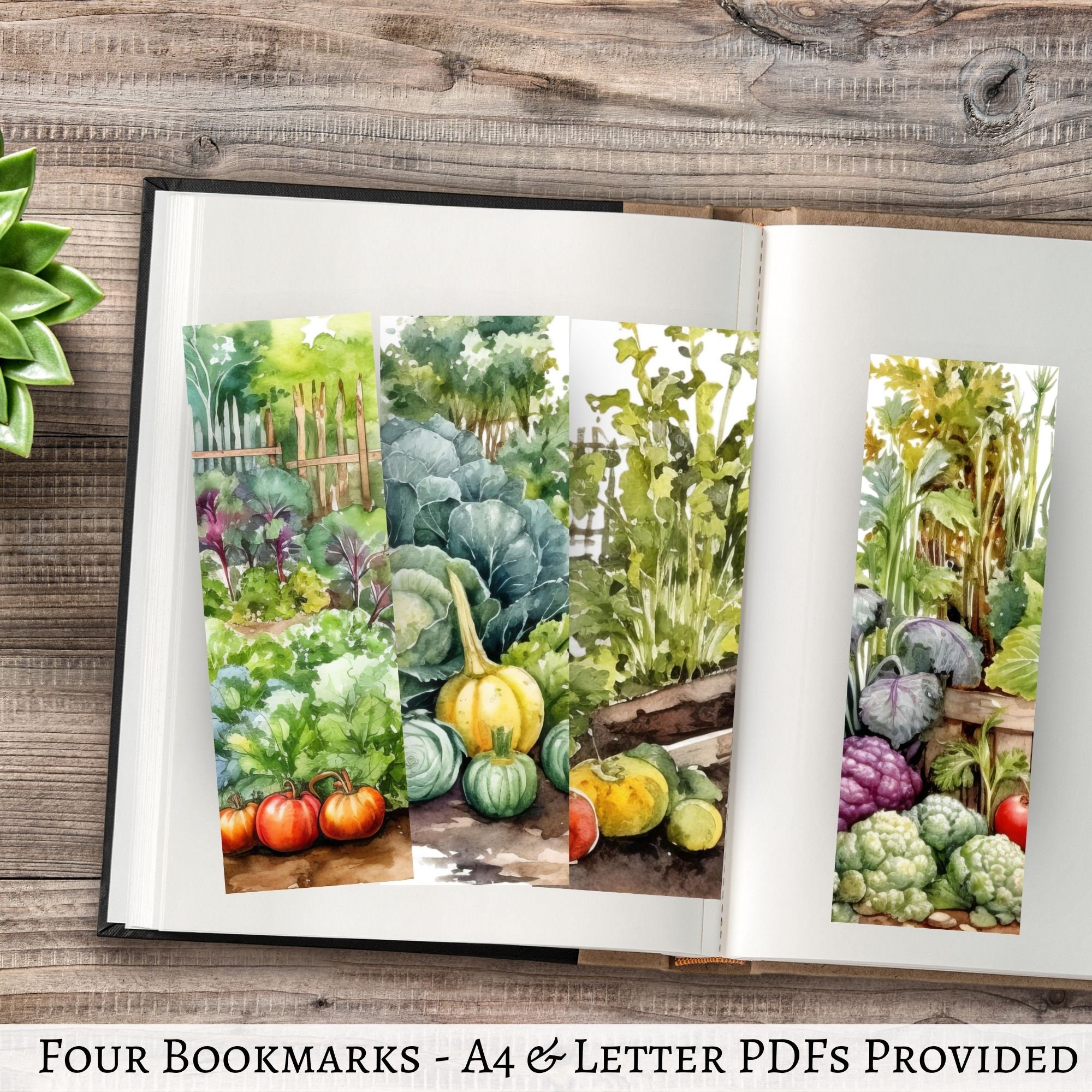Garden Book Bookmarks INSTANT DOWNLOAD Vegetable Bookmarks - Etsy