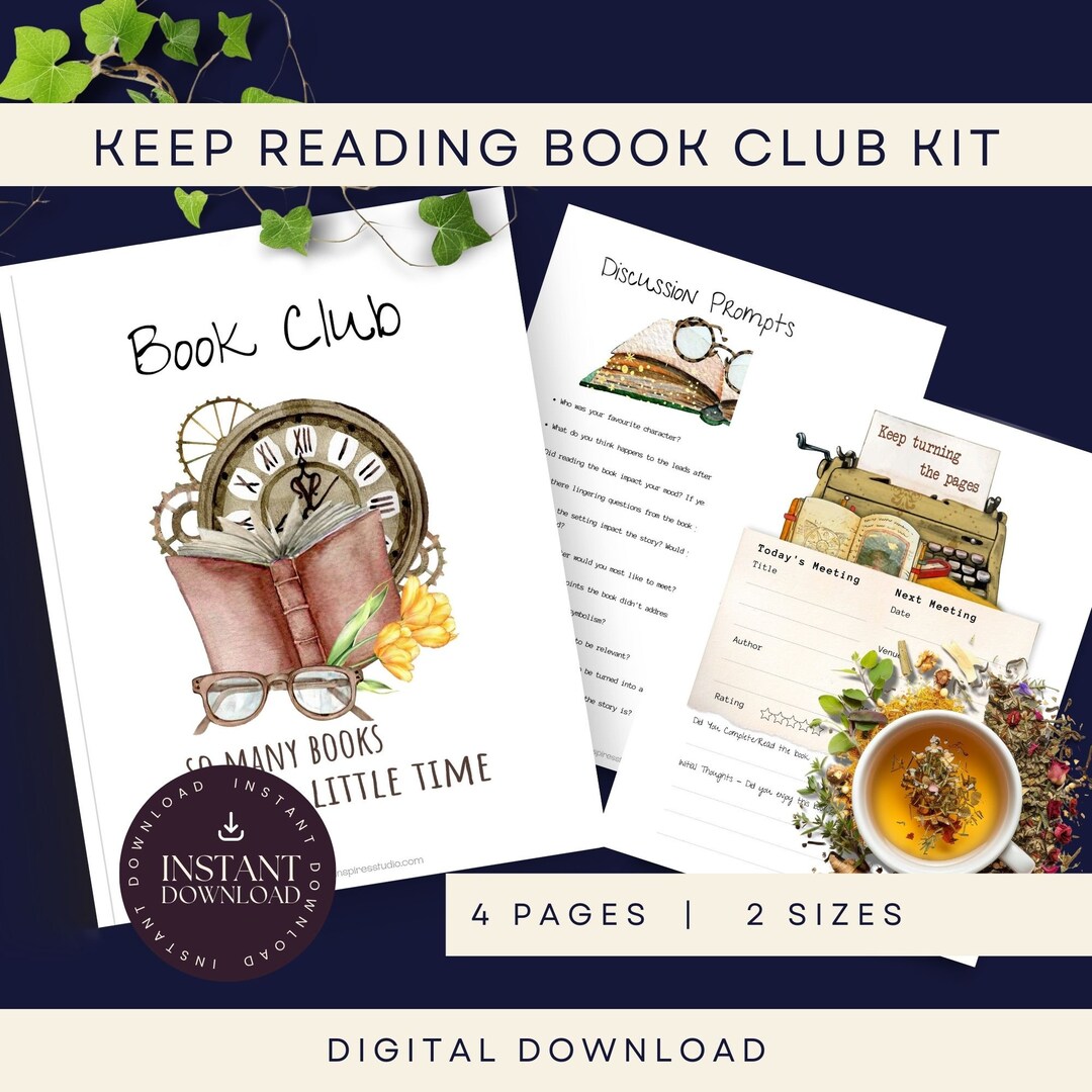 Keep Reading Book Club Planner, Book Club Discussion, Book Review ...
