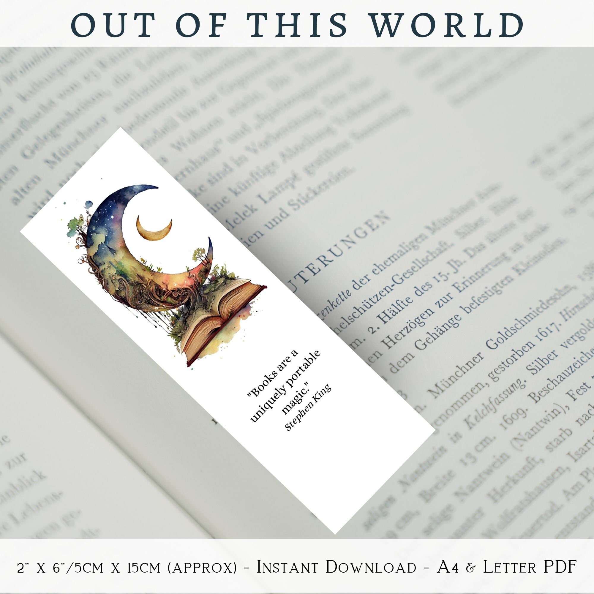 Out of This World Bookmarks, INSTANT DOWNLOAD, Printable Bookmarks ...