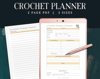 Printable Crochet Planner, Crochet Project Planner Printable, Crochet ...