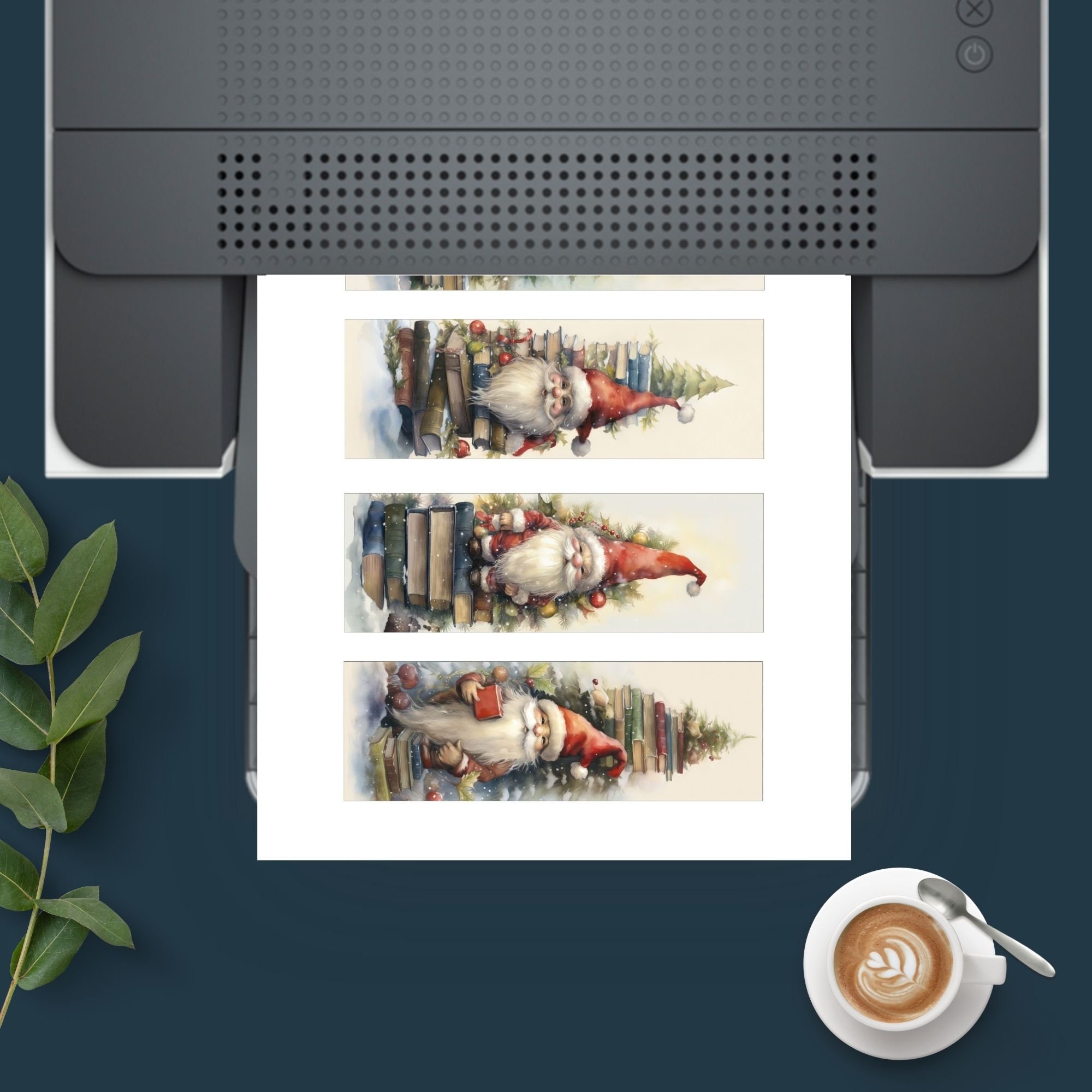 Christmas Printable Bookmarks Santa INSTANT DOWNLOAD Xmas - Etsy