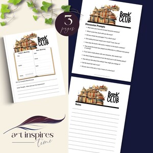 Book Club Kit, INSTANT DOWNLOAD, Reading Group Resources, Printable ...