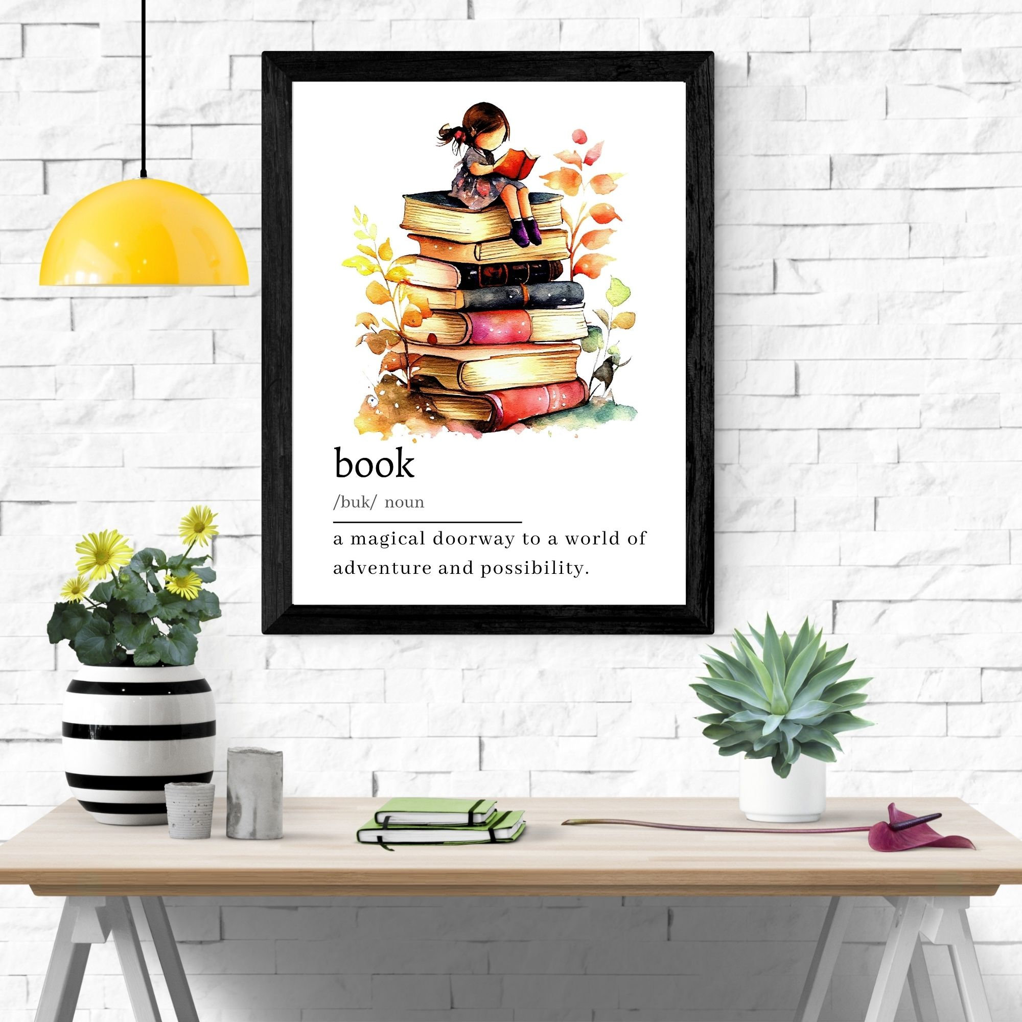 Book Definition Wall Art DOWNLOAD Library Poster Printable - Etsy
