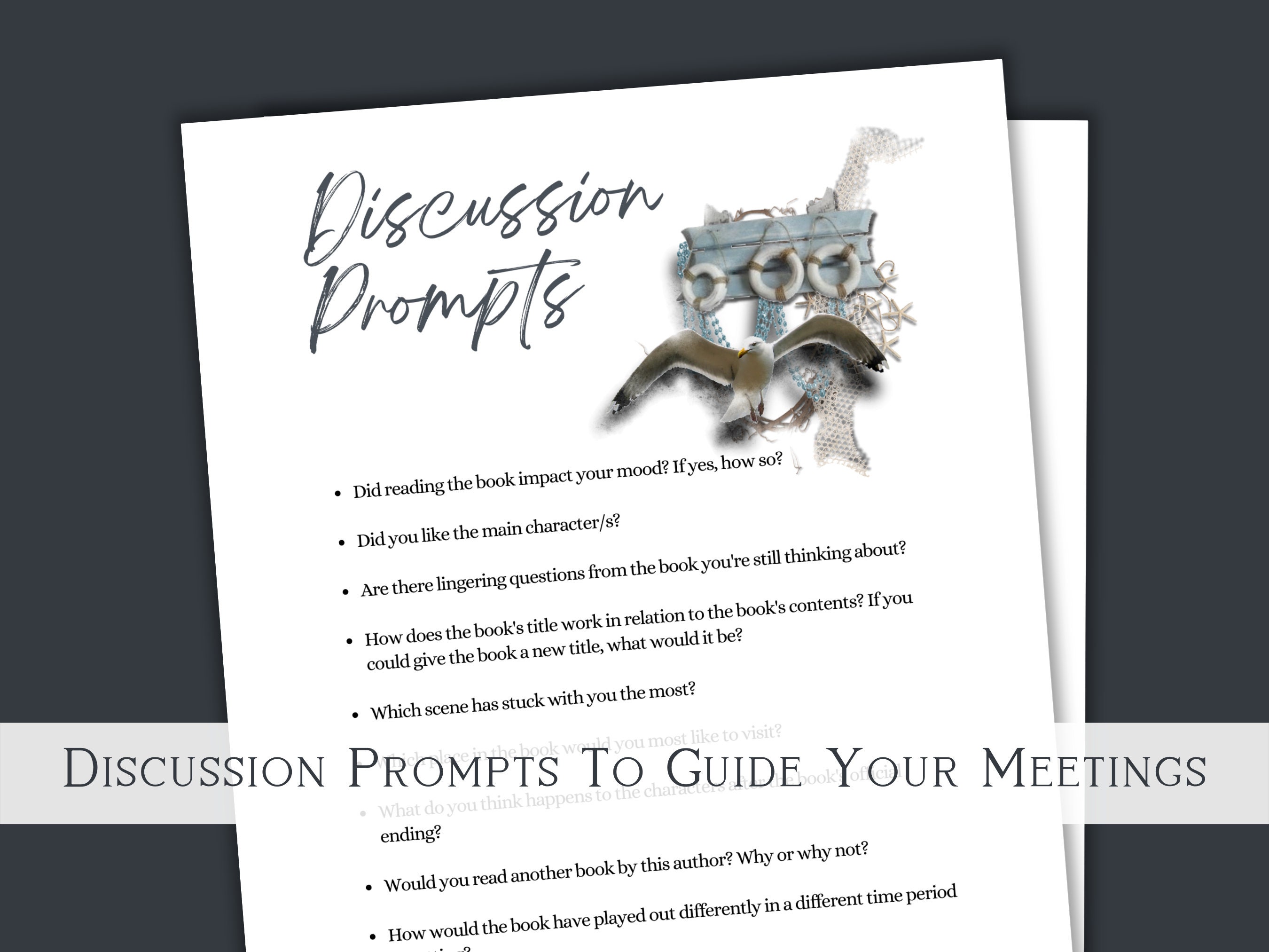 Summer Book Club Planner Book Club Discussion Bundle Reading - Etsy