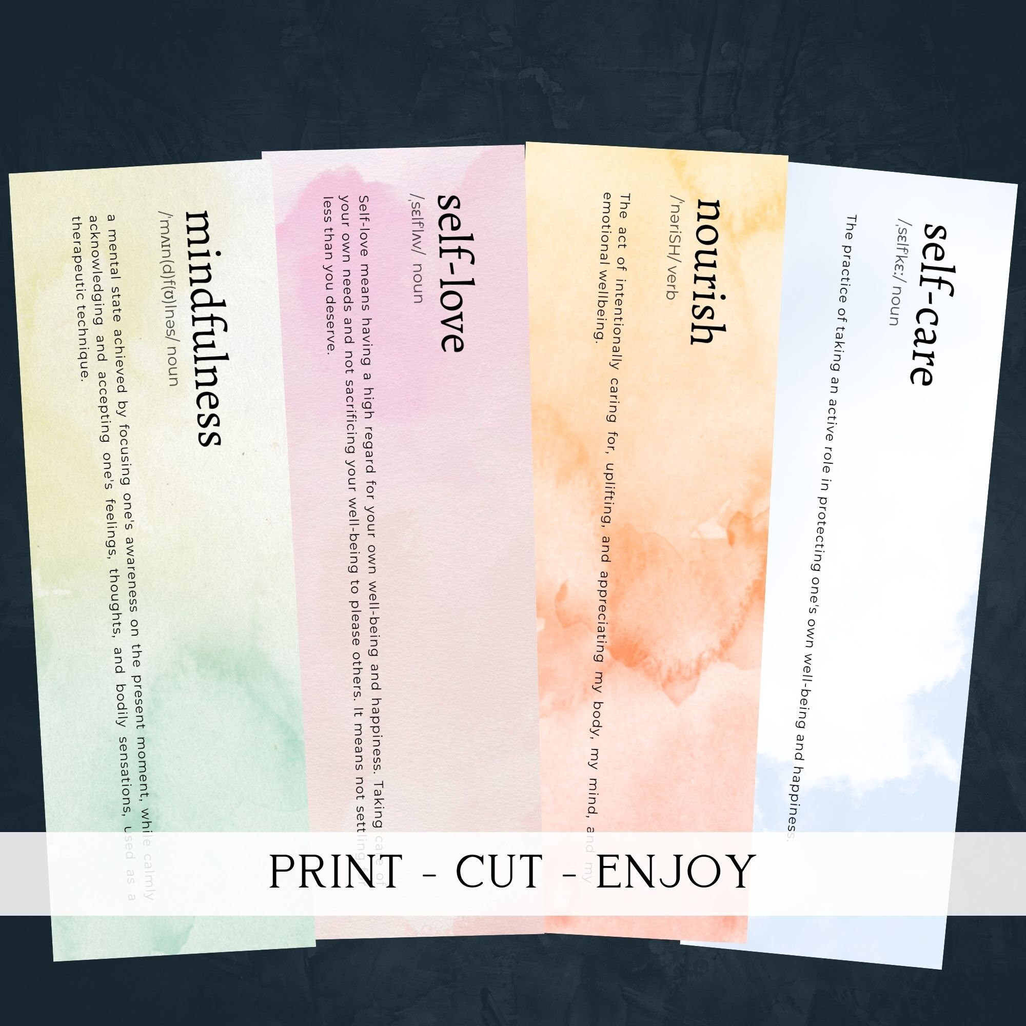 Self Care Printable Bookmarks INSTANT DOWNLOAD Printable - Etsy