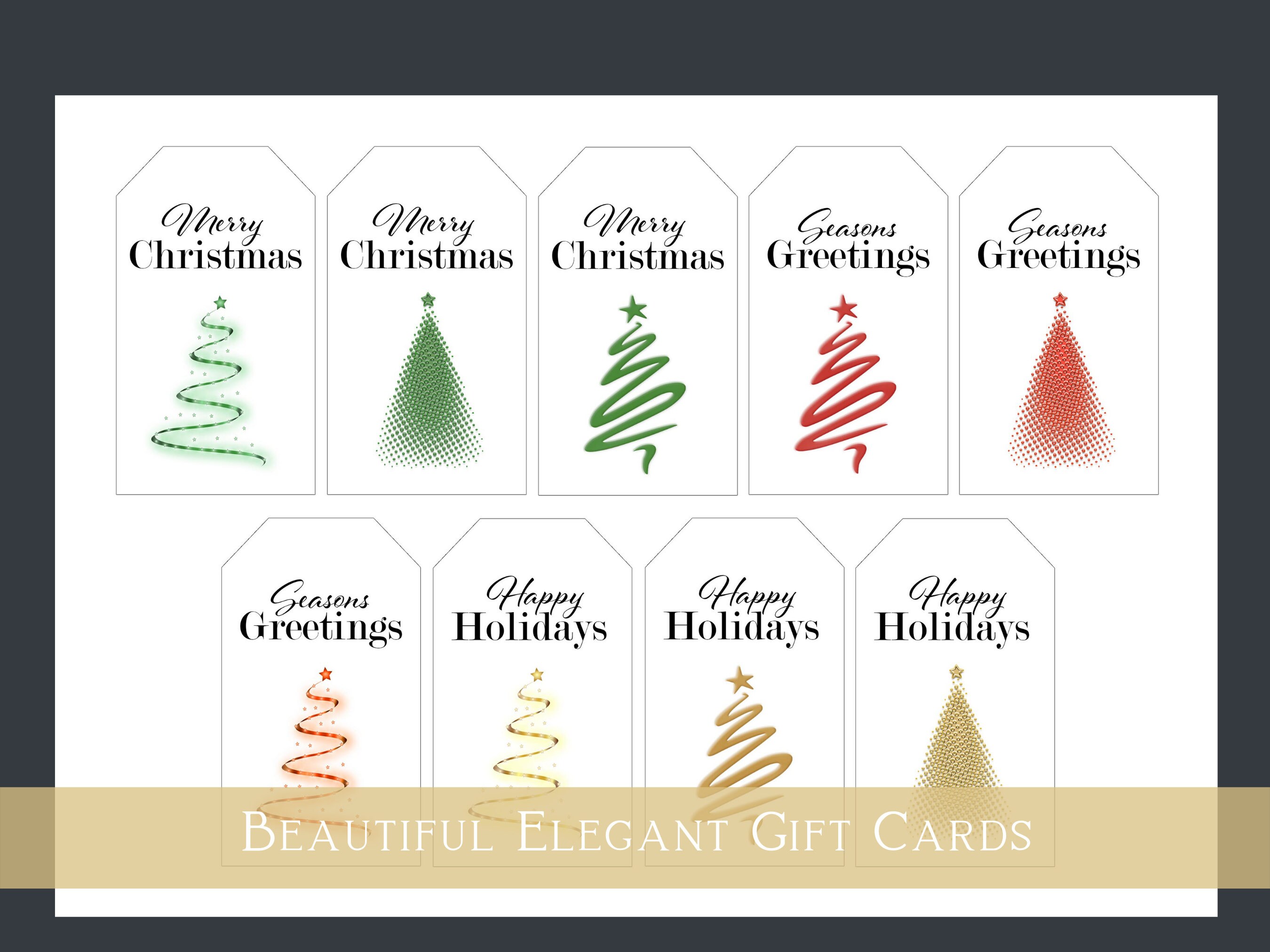 Christmas Printable Gift Tags, Christmas Gift Tags, Holiday Tags ...