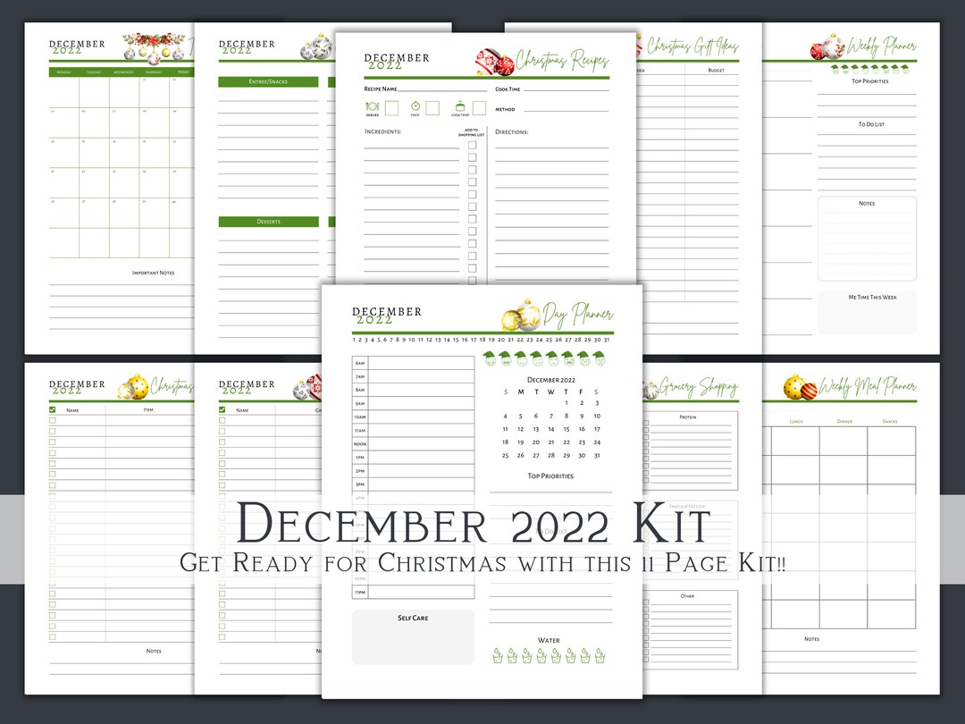 Printable Christmas Organiser, Holiday Planner, Christmas Printables ...