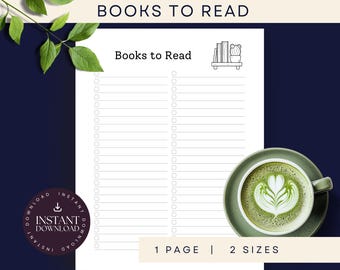 TBR Tracker, Checklist, Reading List - Etsy