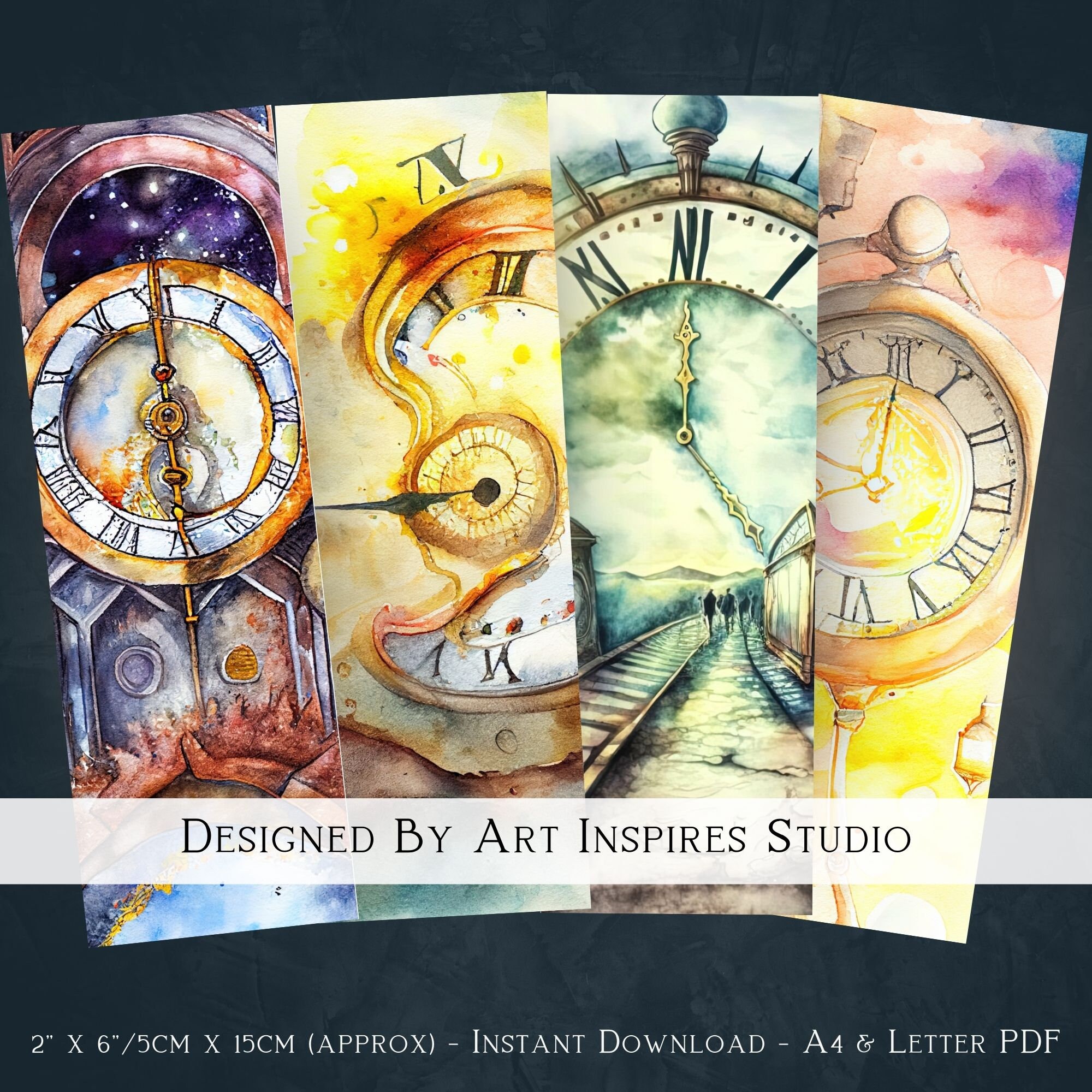 Printable Clock Bookmarks, INSTANT DOWNLOAD, Printable Bookmark, Book ...