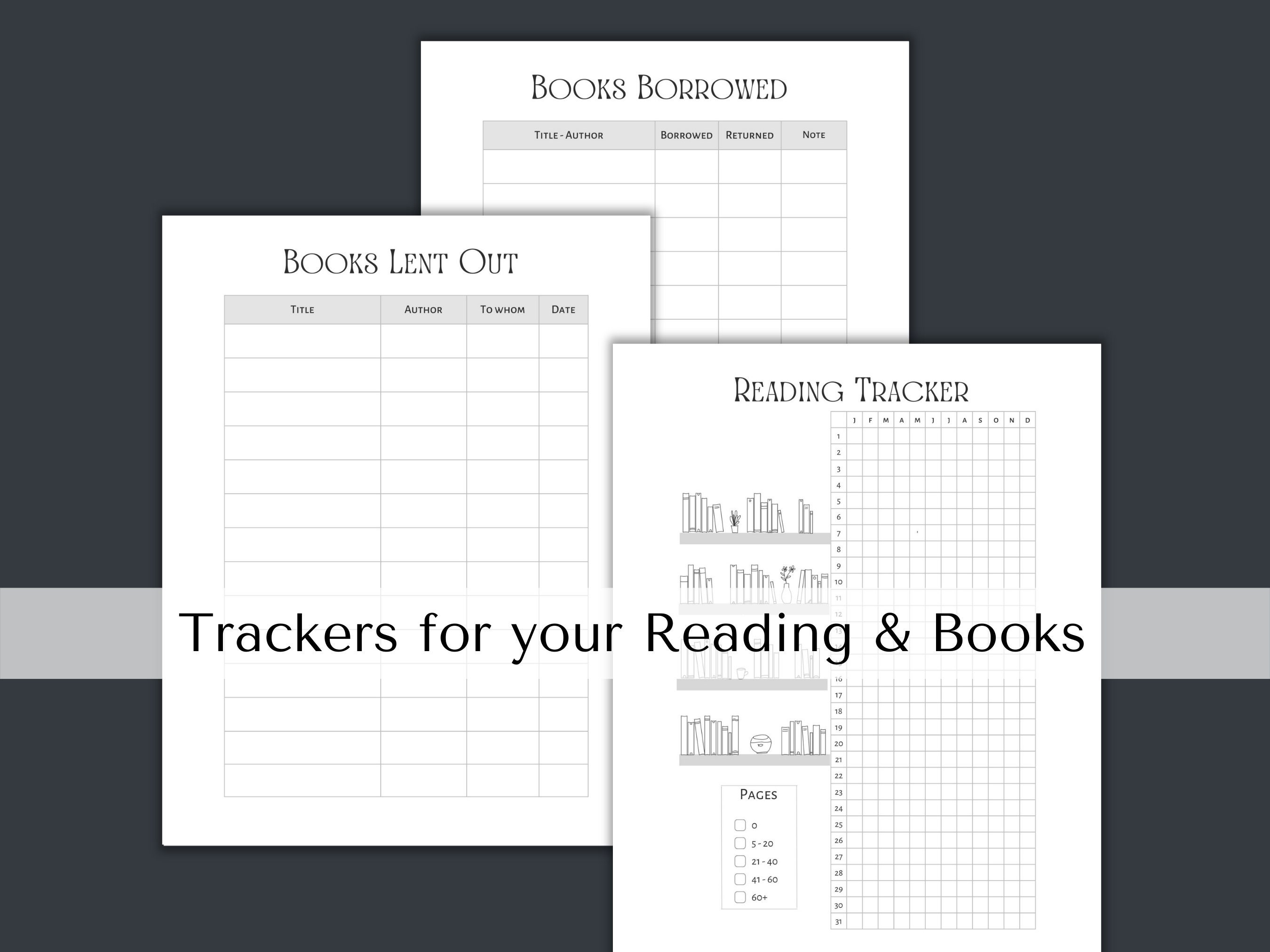 Reading Journal, Printable Book Planner, Reading Planner, Printable ...