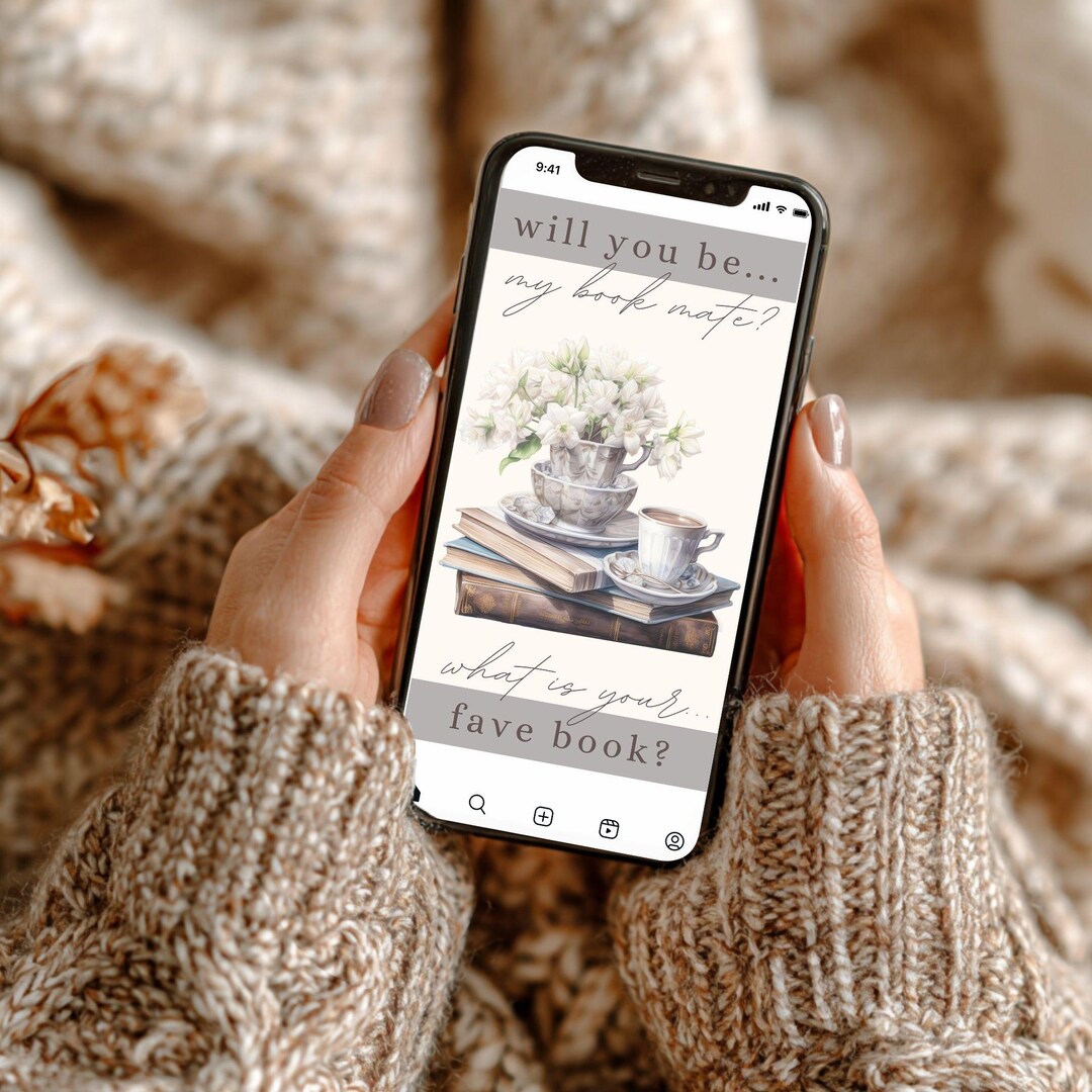 Be My Book Mate, Book Buddy Invitation, Digital Phone Reading Invite ...