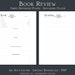 Printable Book Review Kit, Reading Journal, Book Printable, Reading ...