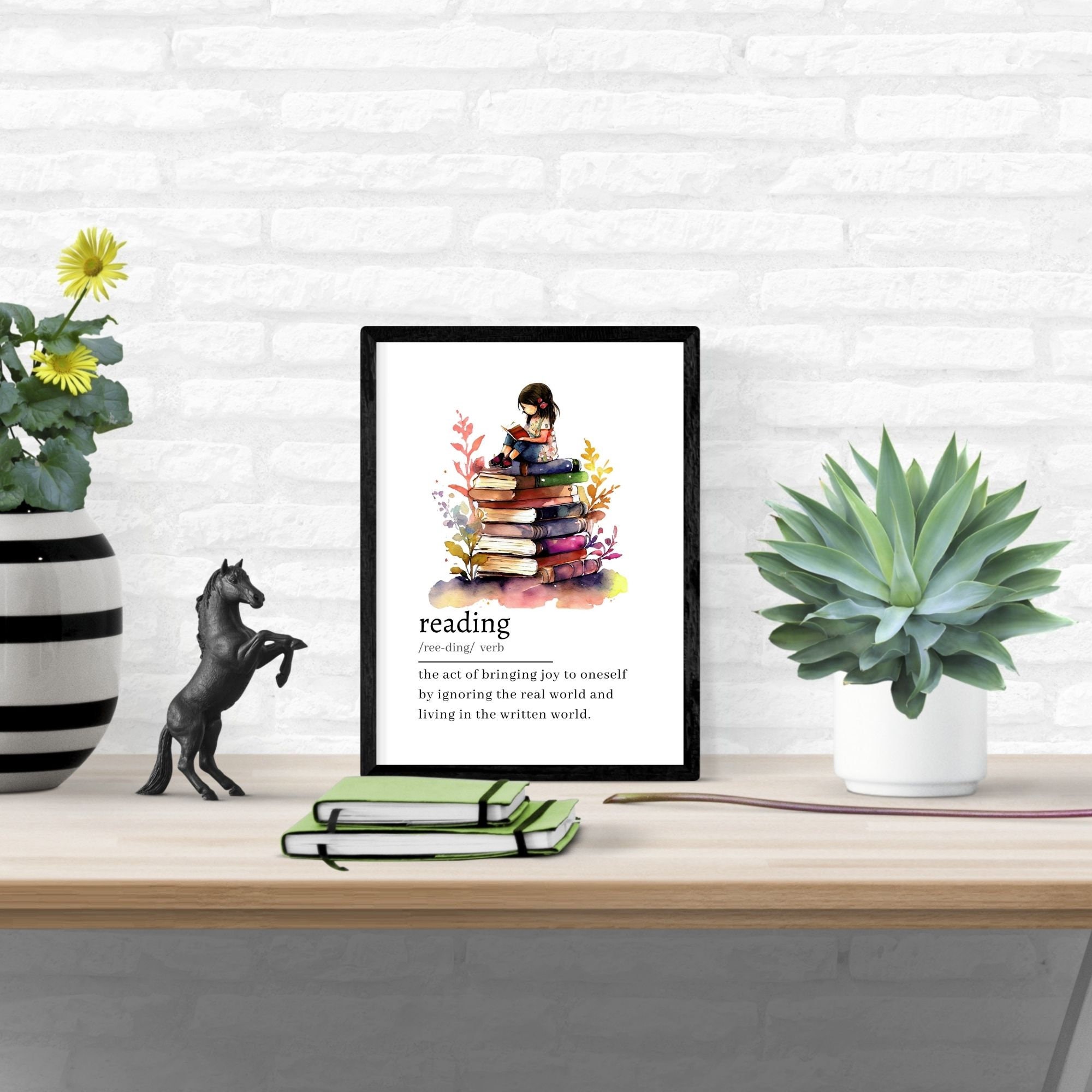 Reading Definition Wall Art, DOWNLOAD, Library Poster, Book Club Gift ...