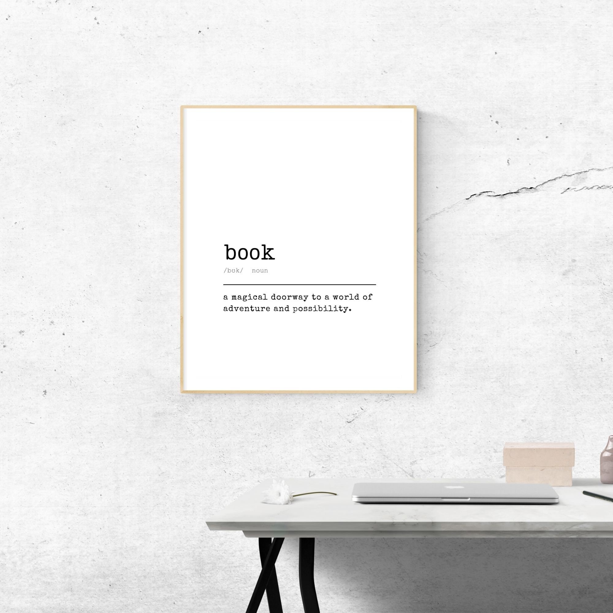 Buch Definition Wandkunst DOWNLOAD Bibliothek Poster - Etsy.de