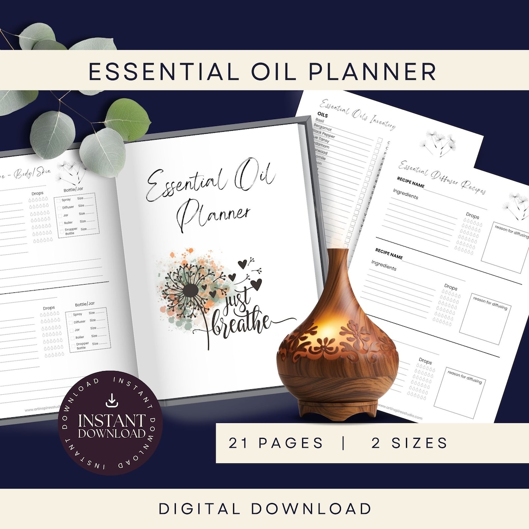 Essential Oil Planner, Essential Oil Journal, Essential Oil Recipes ...