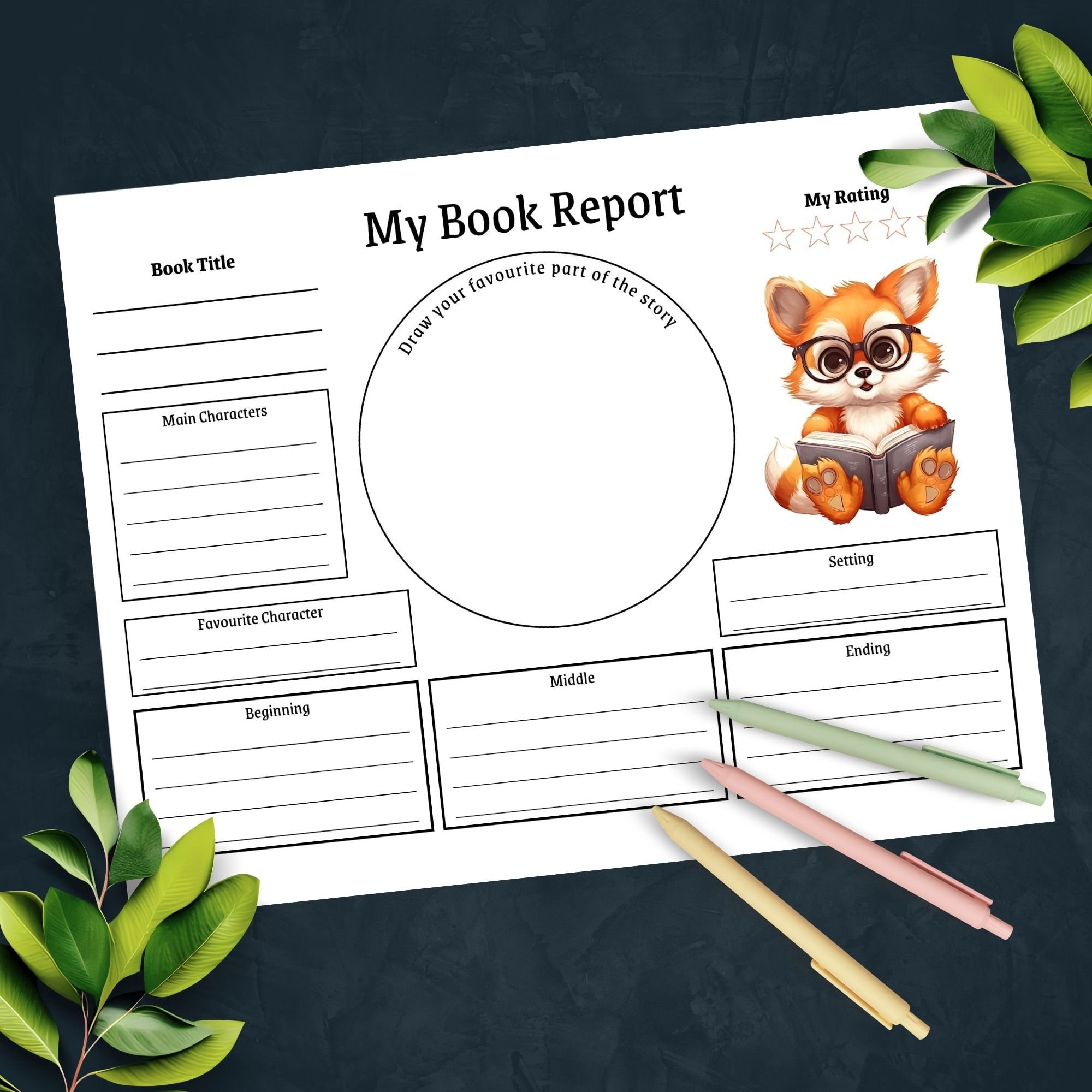 Animal Printable Book Report, INSTANT DOWNLOAD, Printable Activity ...