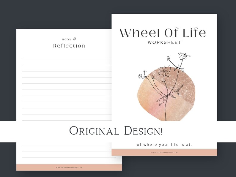 Wheel of Life Workbook, Self Care Printable, INSTANT DOWNLOAD, Self ...