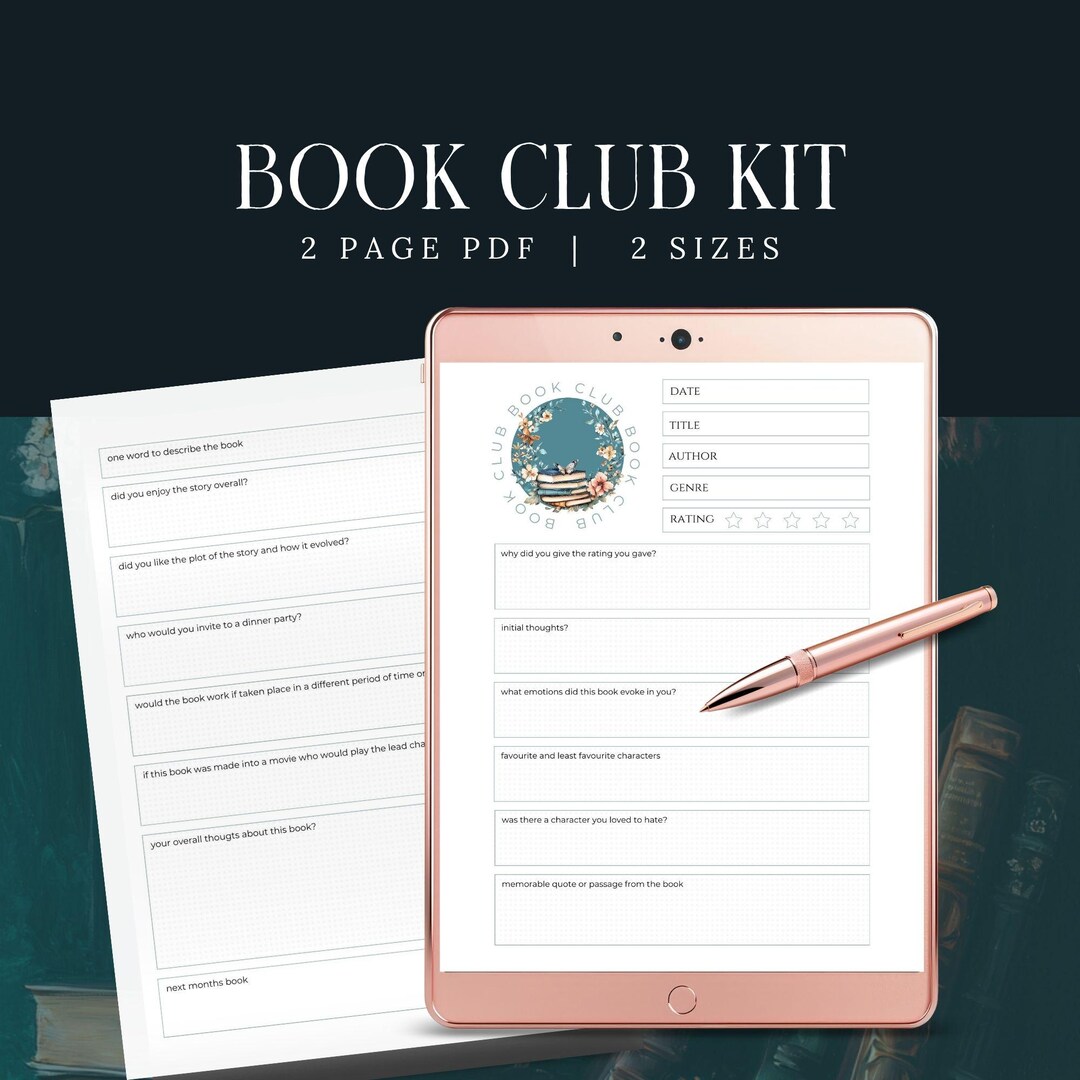 Book Club Printable, Book Club Discussions, DOWNLOAD, Questions for ...