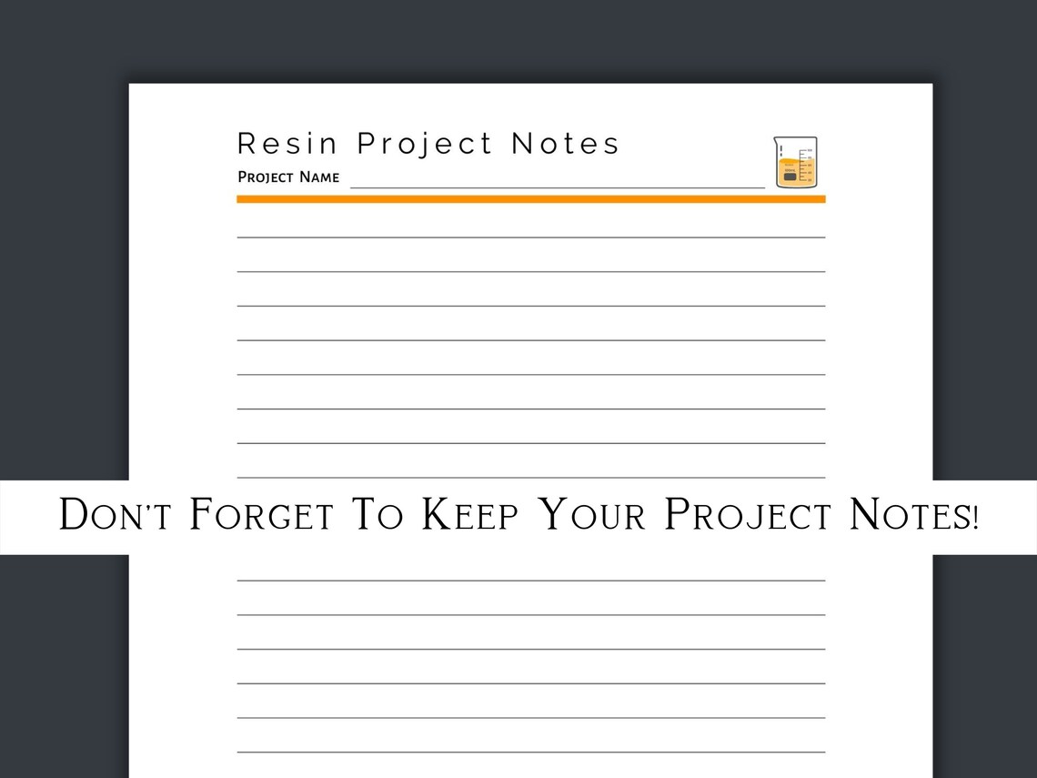 Resin Project Printable, Resin Planner PDF, Resin Printable, Craft ...