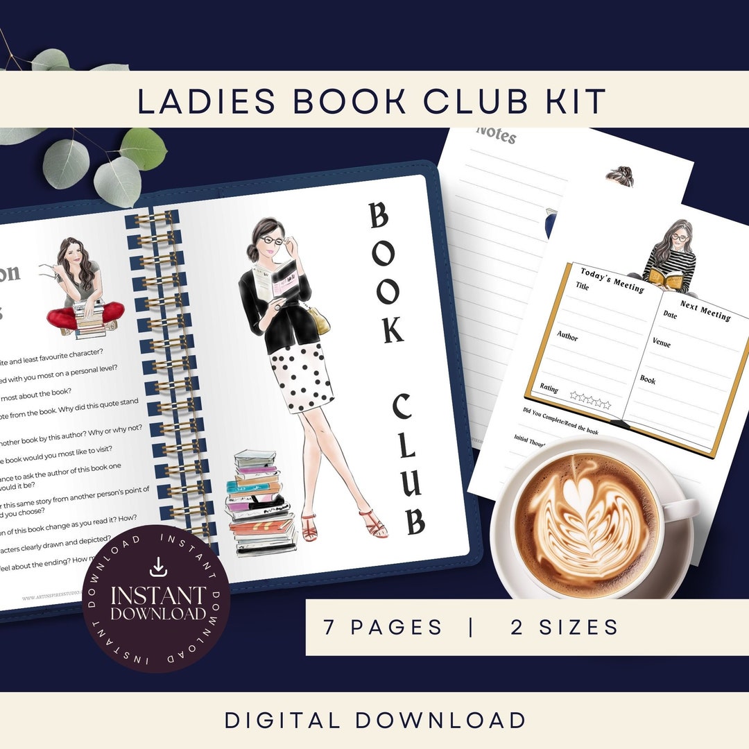Ladies Book Club Planner, Book Club Discussion, Book Gift, Reading ...