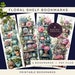 Floral Bookshelf Bookmarks, INSTANT DOWNLOAD, Garden Lovers Reading ...