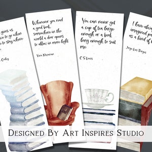 Quote Bookmark Printable Reading Book Gift Teacher - Etsy