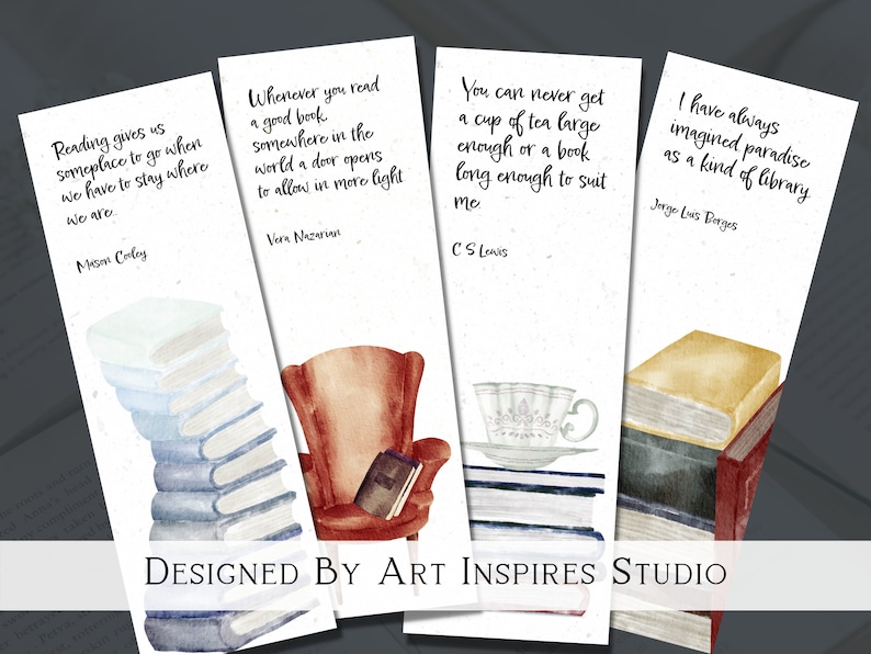 Quote Bookmark Printable, Reading Book Gift, Teacher Bookmarks, Book ...