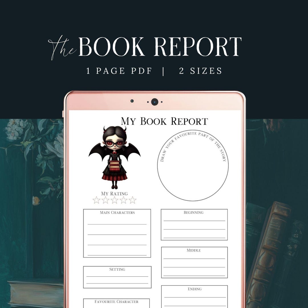 Vampire Kids Book Report, Children Book Review, Homeschool Worksheet ...