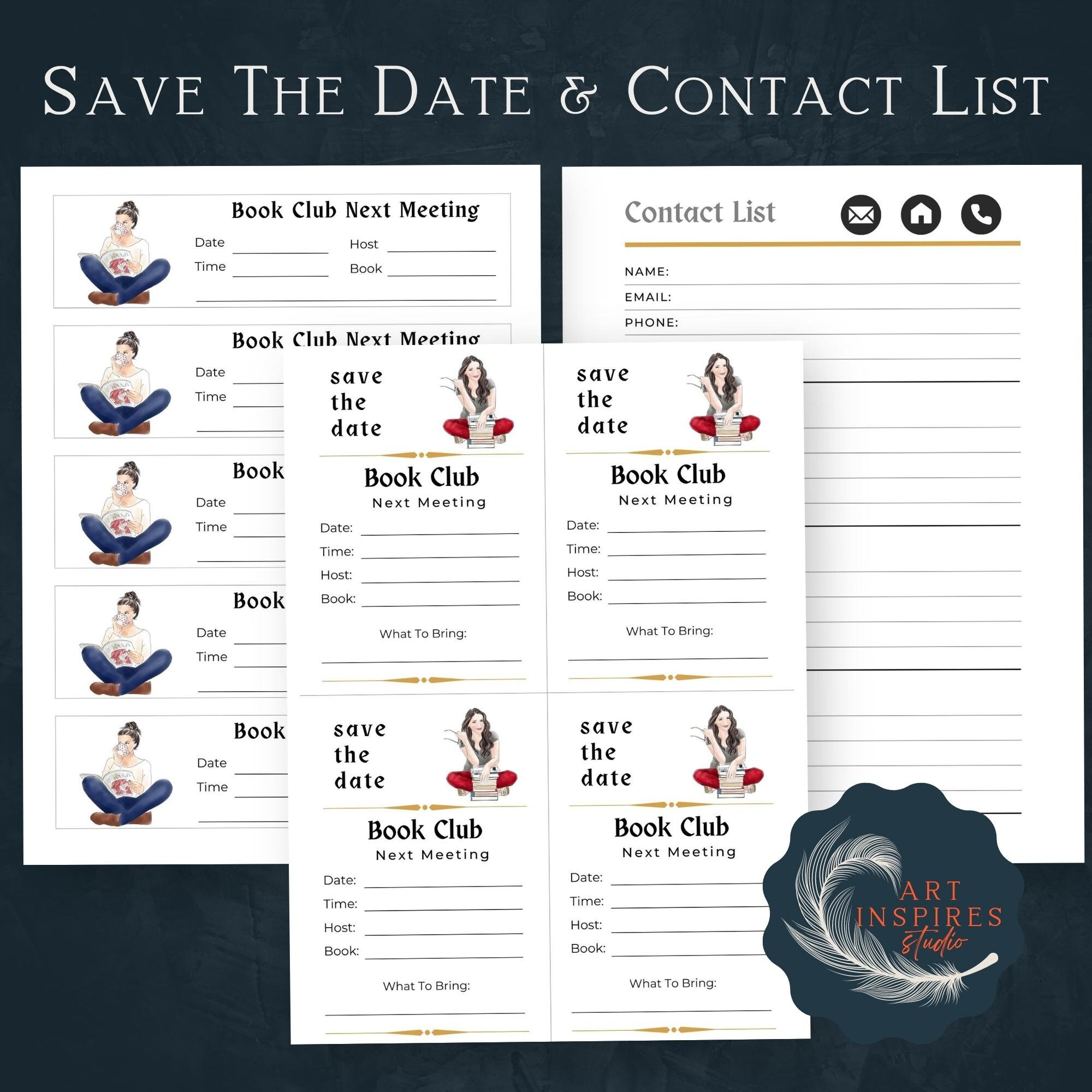 Ladies Book Club Planner, Book Club Discussion, Book Gift, Reading ...