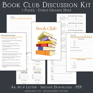 Printable Book Club Planner Book Club Discussion Book - Etsy