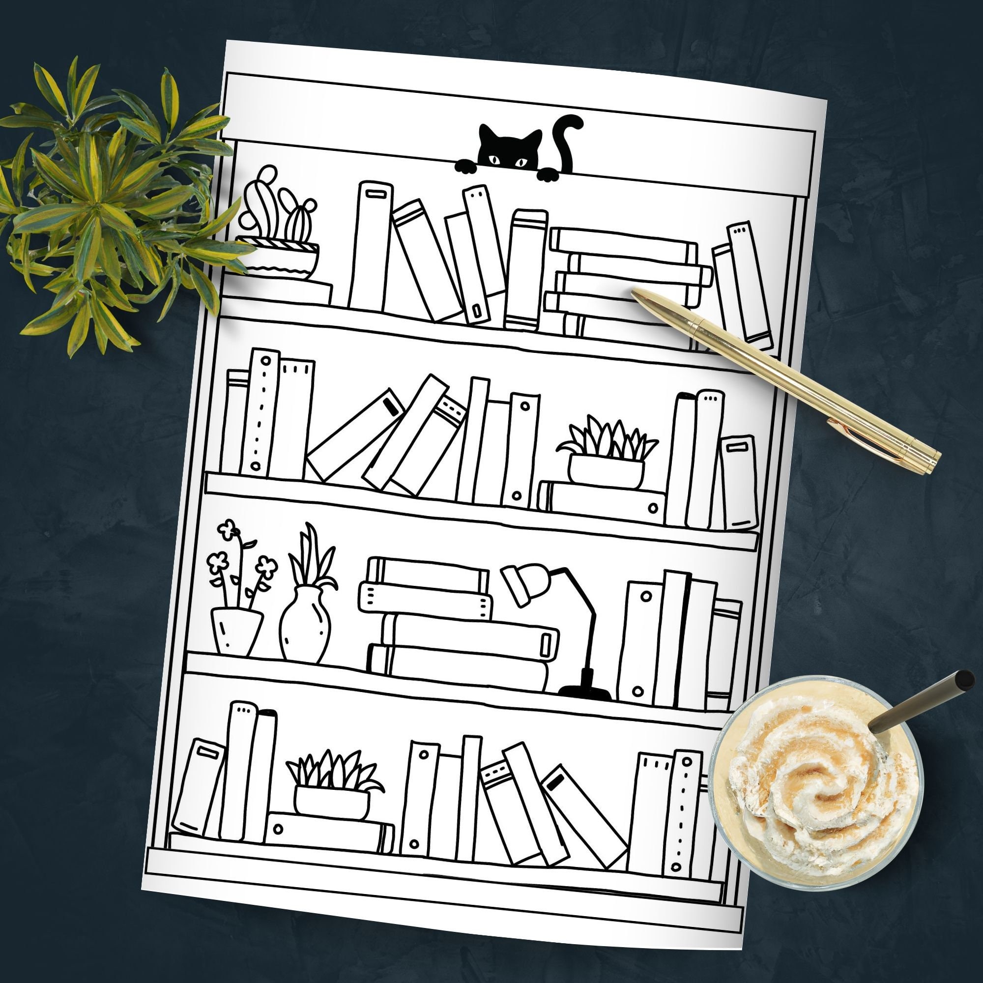 Bookshelf Reading Tracker, INSTANT DOWNLOAD, Bookshelf Reading Log ...