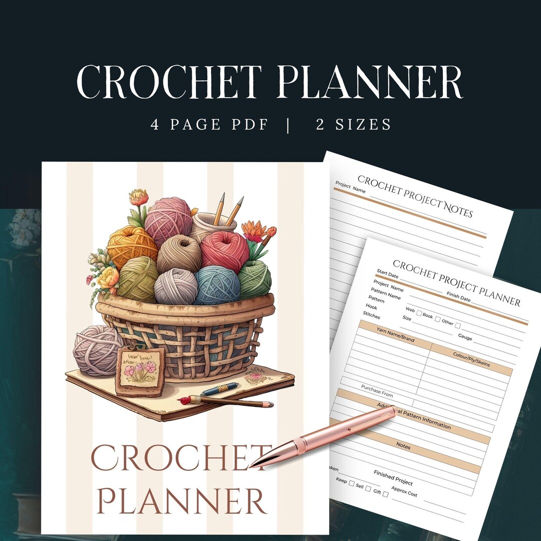 Yarn Balls Crochet Planner Kit, INSTANT DOWNLOAD, Crochet Journal PDF ...